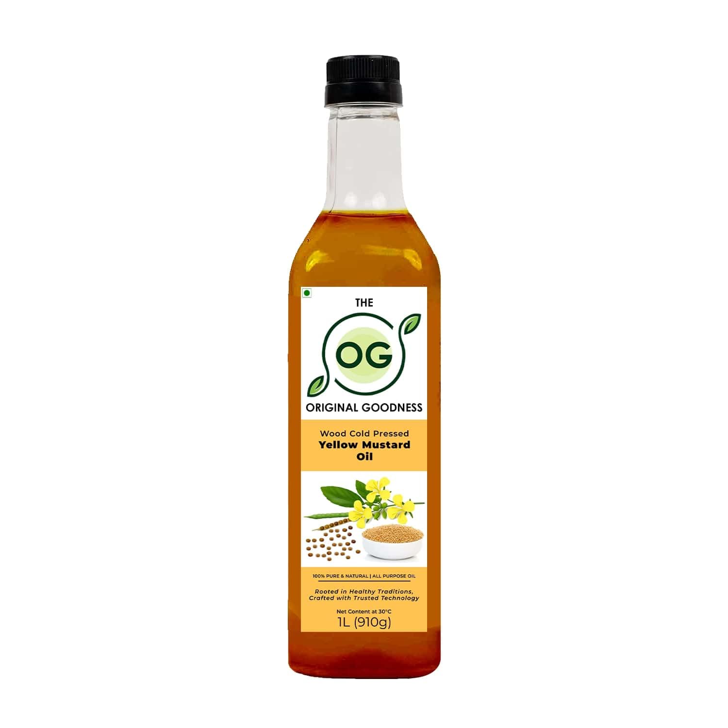 The Original Goodness Wood Cold Pressed Yellow Mustard Oil | Peeli ...