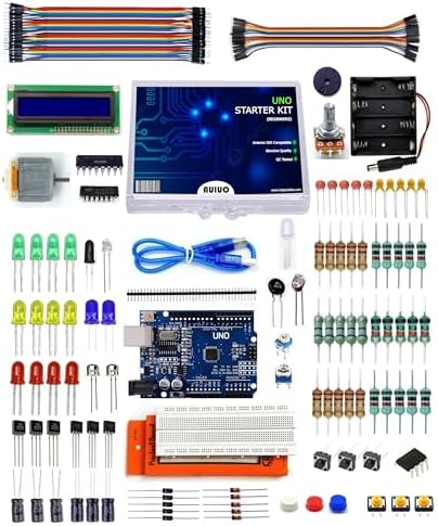 AUIUO - UNO R3 Basic Starter Kit Compatible with Arduino IDE - Includes ...