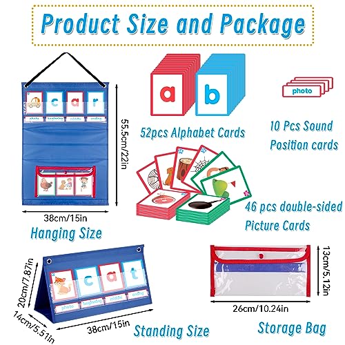 Tikplus Desktop Pocket Chart, Self-Standing & Foldable Visual Timetable ...