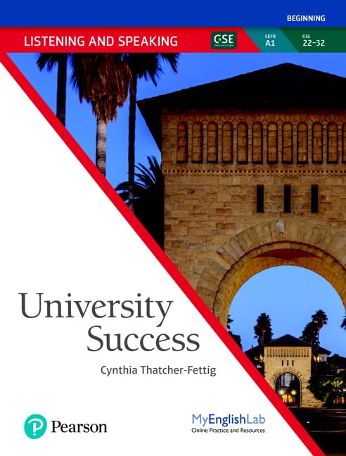 Amazon.com: University Success Listening/Speaking A1: 9780135245941 ...