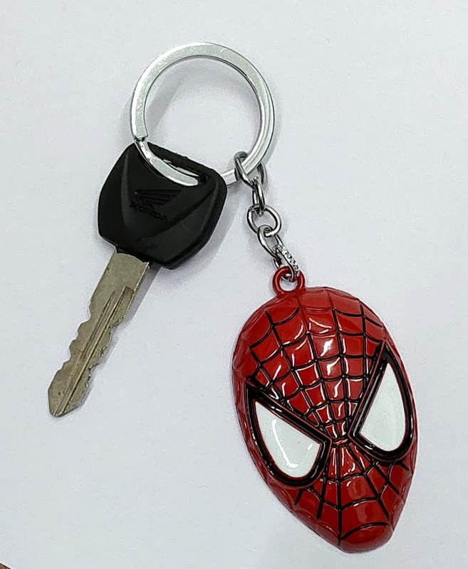 V2fashion_Spiderman Super Hero Metal Key Chain for Boys, Men/Red Metal ...