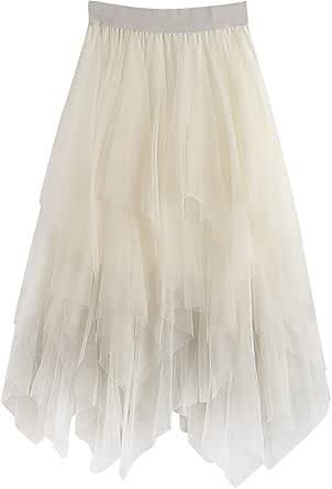 Amazon.com: Women's Long Tutus Elastic Waist 5 Layered Womens Tutu ...