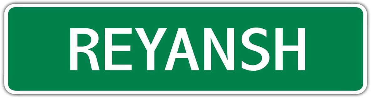 Amazon.com: Reyansh Name Street Sign Gift Wall Décor Novelty Man Cave ...