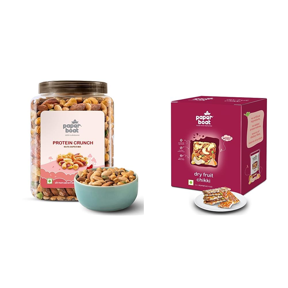 Paper Boat Protein Crunch, Premium Dry Fruit Mix, Healthy Trail Mix ...