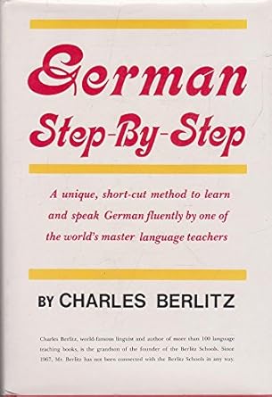 German Step-By-Step (English and German Edition): Berlitz, Charles ...