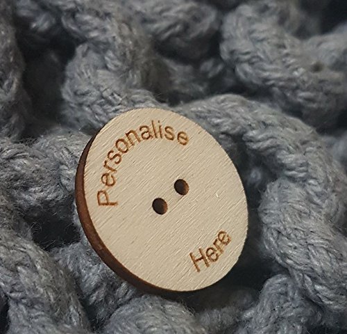 Wooden Buttons Personalised Pack of 10 : Amazon.co.uk: Handmade Products