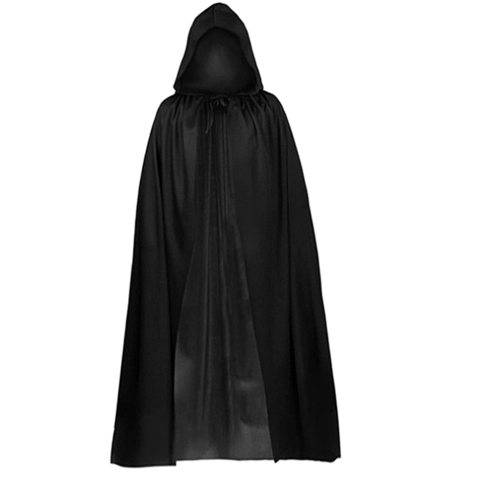 1 Pc Black Hooded Cape Kids, 90cm Halloween Hooded Cloak Long Black ...