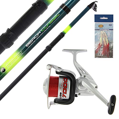 DNA Leisure NGT Telescopic Beachcaster Sea Fishing 12ft (3.6m) Rod and ...