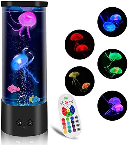 Jellyfish Lava Lamp, Jellyfish Lamps Night Light 17 Color Changing with ...