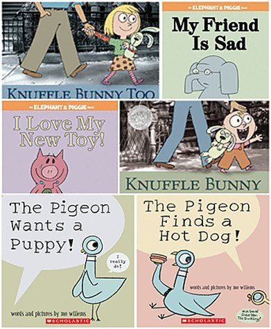 Mo Willems Set of 6 Paperback Books Includes Knuffle Bunny: A ...