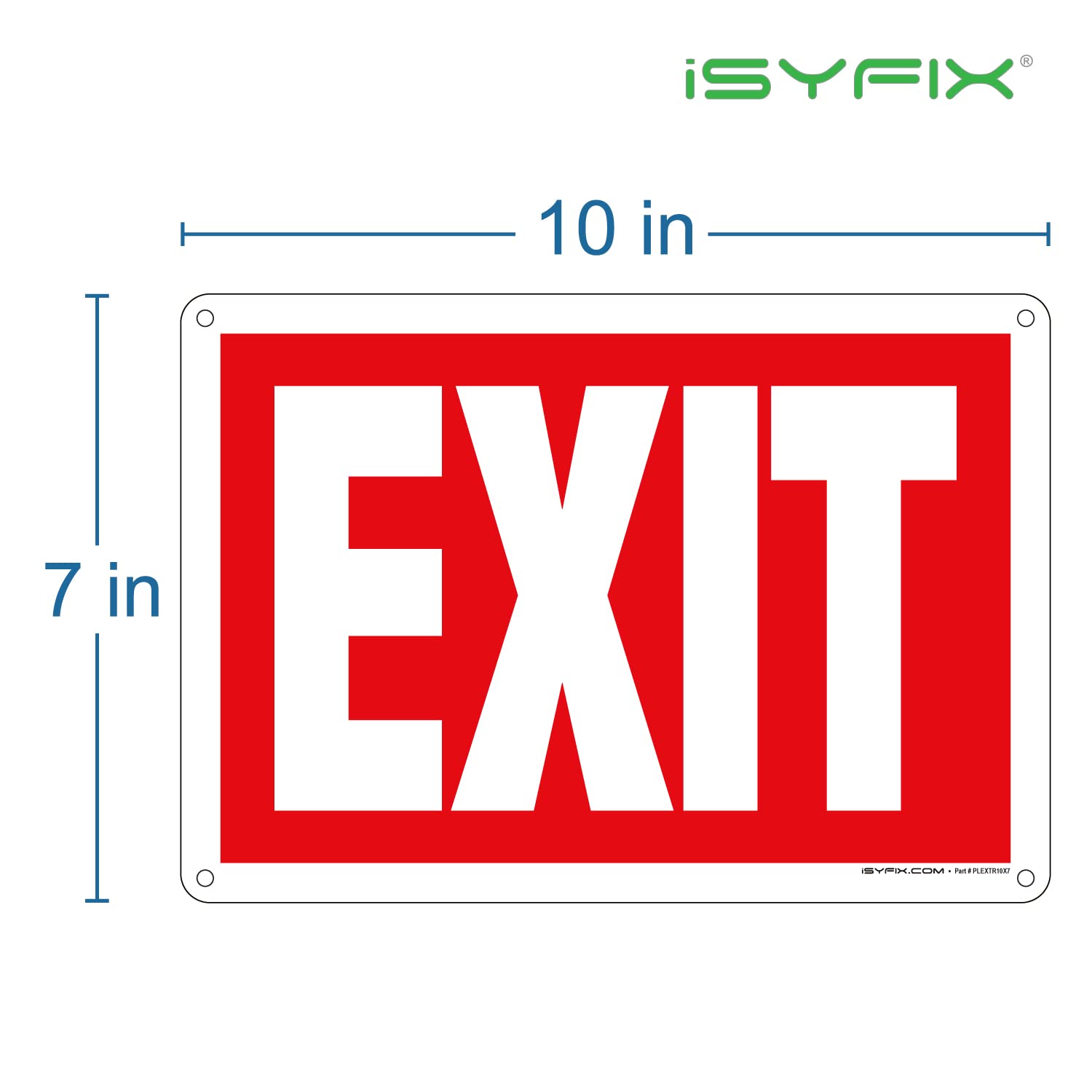 Snapklik.com : iSYFIX Exit Sign 2 Pack 10x7 Inch 40 Mil Thick ...