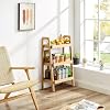 Amazon.com: Hymus 100% Solid Oak Wood Ladder Shelf, 3-Tiers Practical ...