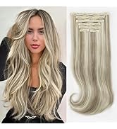 Amazon.com : ALXNAN Clip in Hair Extension, 7PCS Hair Extension Thick ...