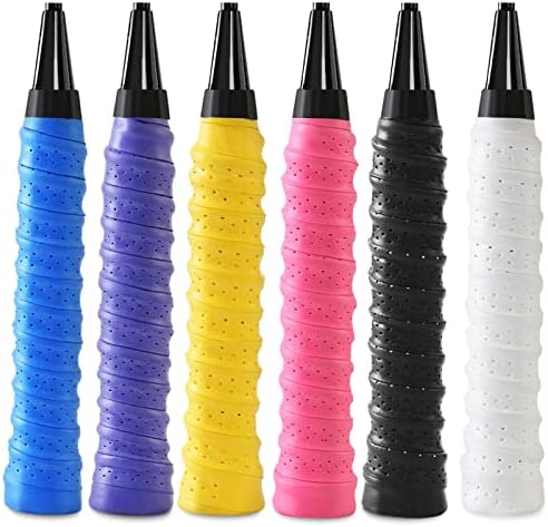 WD&CD Tennis Racquet Grips, 6 Pack Badminton Racket Grip Anti Slip ...