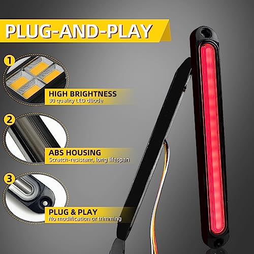 Snapklik.com : 2 Pack 10 LED Trailer Tail Light Bar Brake Stop ...