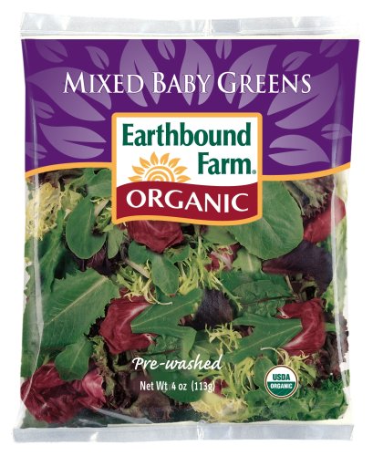Amazon.com : Earthbound Farm Organic Mixed Greens, 4 oz Package ...