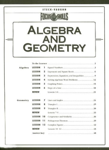 Algebra & Geometry (Focus on Skills): unknown author: 9780817275310 ...