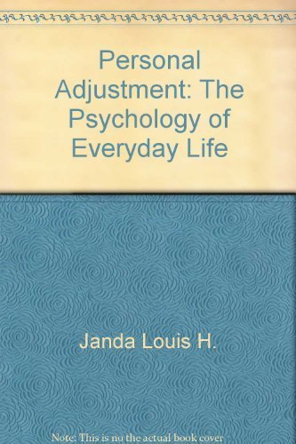 Buy Personal adjustment: The psychology of everyday life Book Online at ...