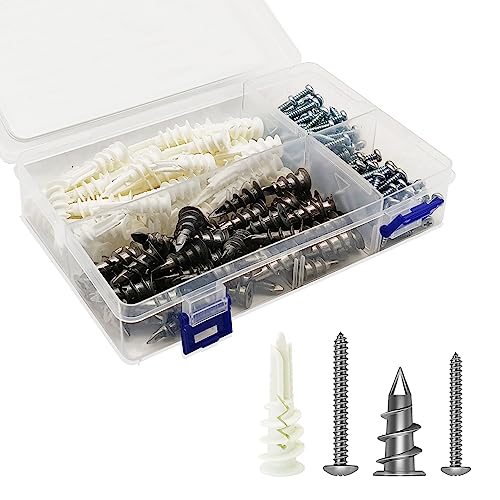 Snapklik.com : Self Drilling Drywall Anchors And Screws Assortment Kit