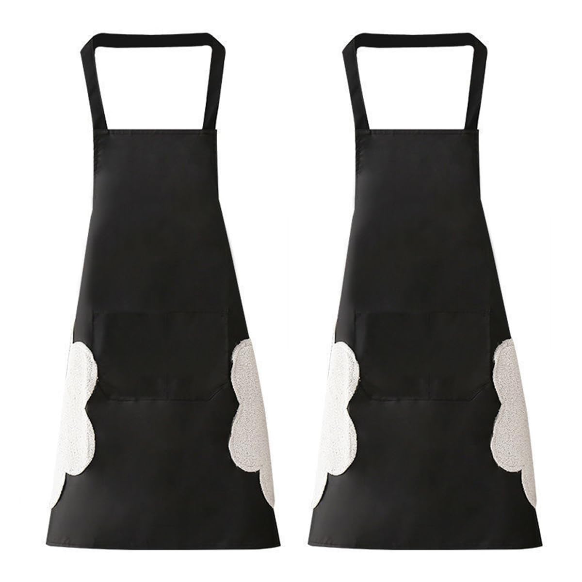 Amazon.com: GEMBITYFUL Waterproof Apron Oilproof Apron Wipe Hands Apron ...