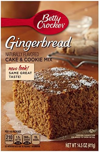Amazon.com : Betty Crocker Gingerbread Cake & Cookie Mix, 14.5-Ounce ...