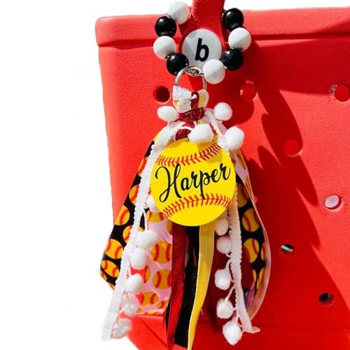 Amazon.com: Personalized Softball Bag Tag, Custom Sports Name Tags ...