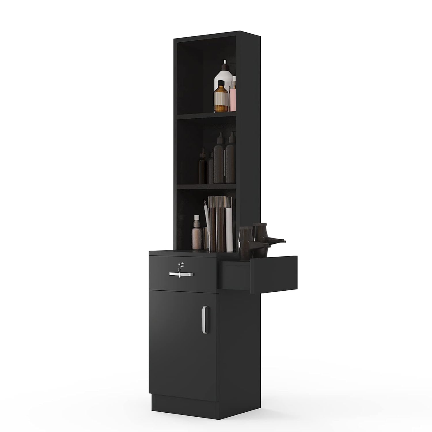 Amazon.com: Paddie Locking Wall Mount Barber Salon Station, Hair Salon ...