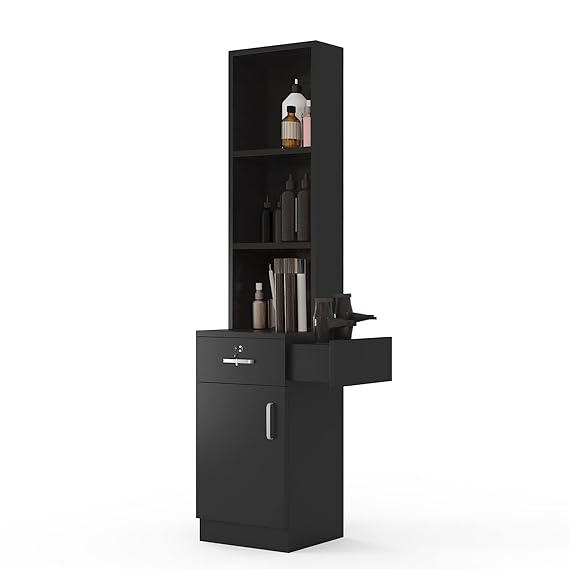 Amazon.com: Paddie Locking Wall Mount Barber Salon Station, Hair Salon ...