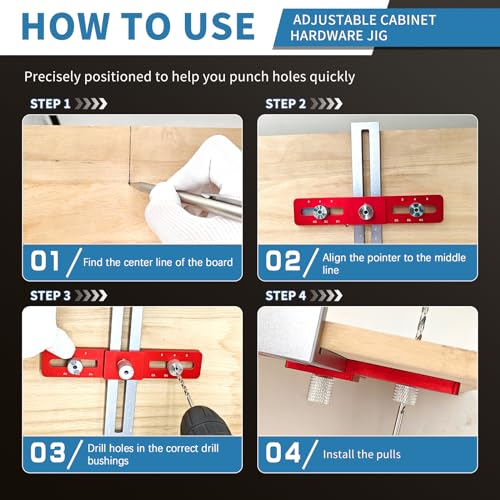 Snapklik.com : Megarte Cabinet Hardware Jig Template - Adjustable ...