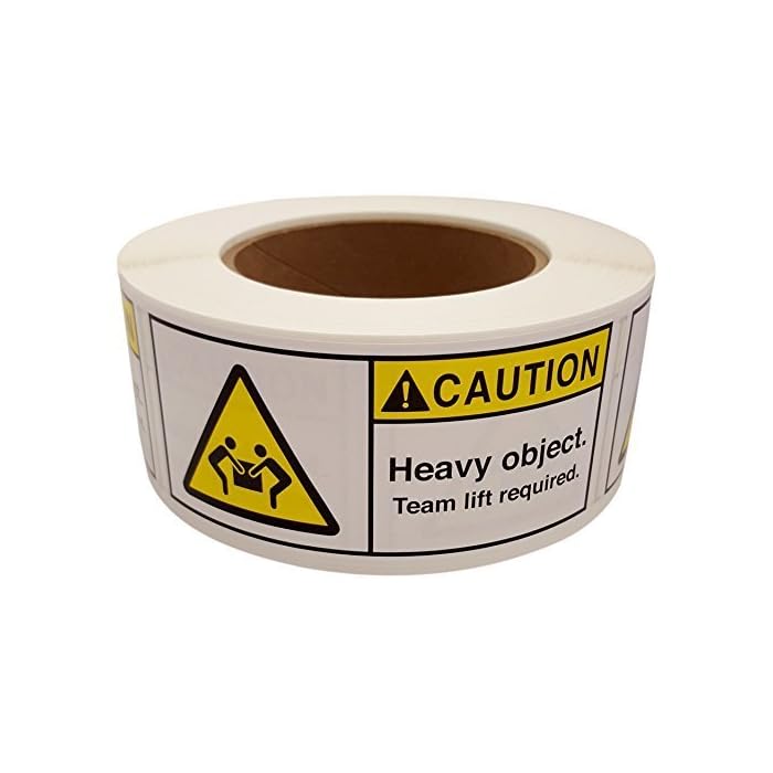 Buy MR Label Company Caution Heavy Object Team Lift Required Rolls ...