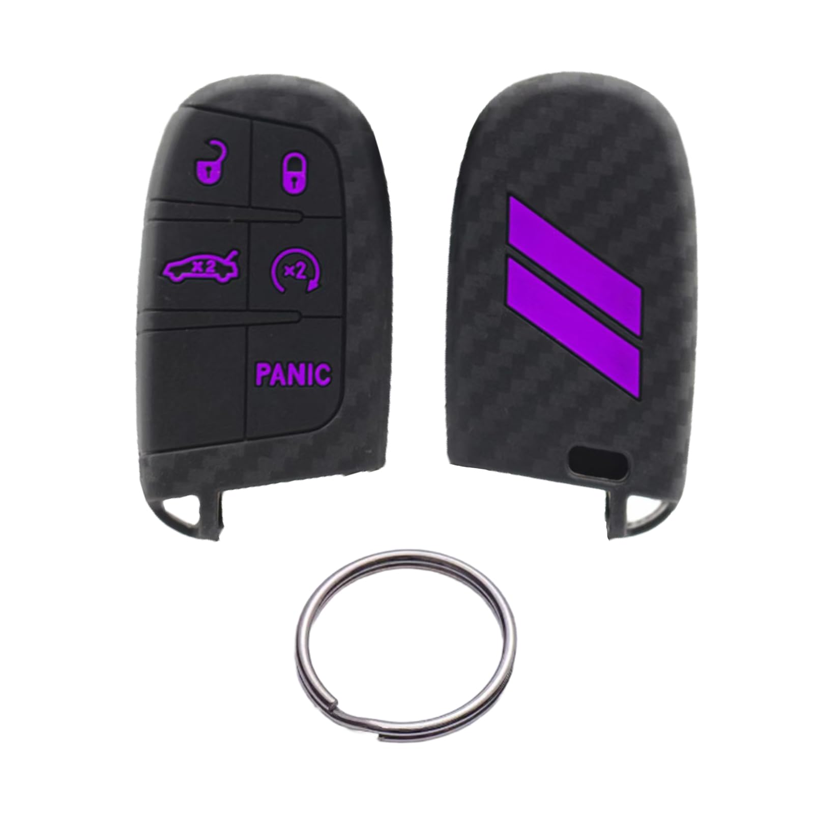Amazon.com: Key Fob Cover for Dodge Accessories: Silicone 5 Button Key ...