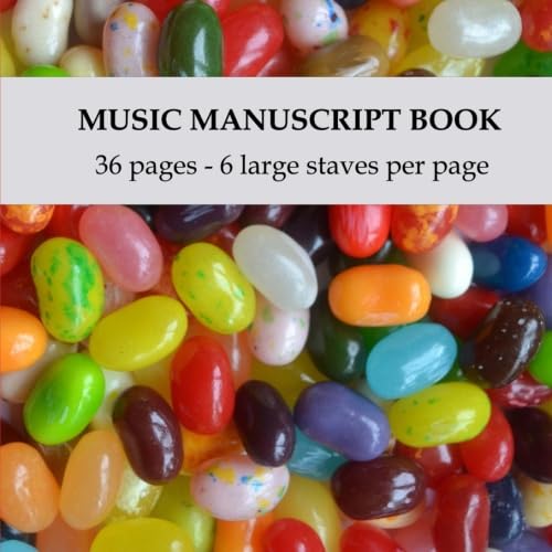 Music Manuscript Book: Kids manuscript paper - large stave manuscript ...