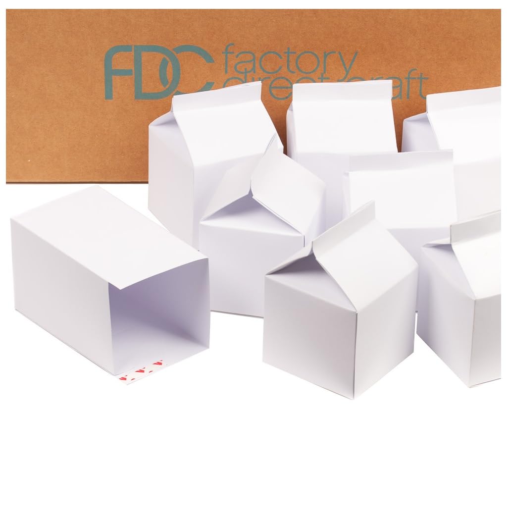 Amazon.com: Pack of 144 White Party Favor Milk Cartons - Ready to ...