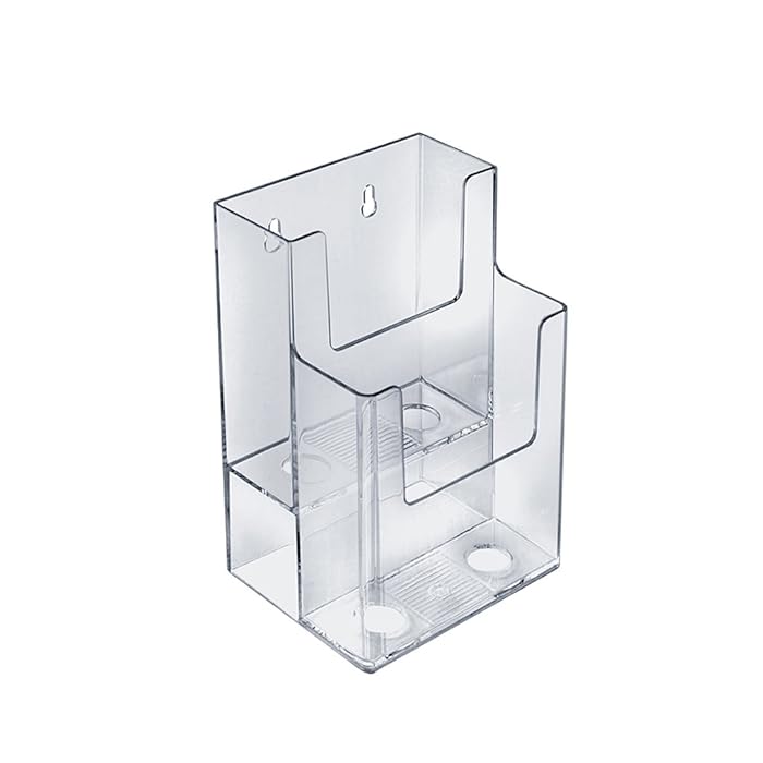 Buy Azar Displays 252032 Clear Two-Tier Tri-Fold Brochure Holder ...