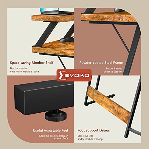 Snapklik.com : Devoko L Shaped Computer Desk 51 Office Corner Desk