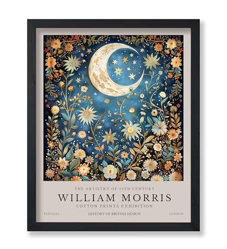 Amazon.com: Monem Art William Morris Poster - Moon and Stars Print ...