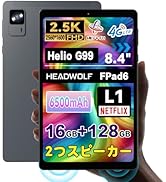 Amazon.co.jp: 【初登場 6軸ジャイロ 2.5Kモデル】Headwolf FPad6 タブレット 8インチ Android 14 タブレット、Widevine L1対応 ...