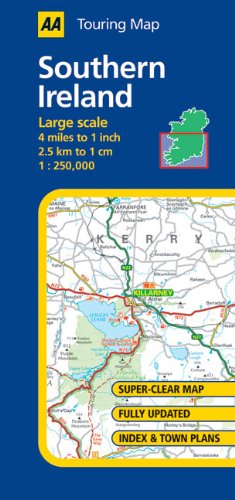 AA Touring Map Southern Ireland (Aa Atlases and Maps): AA Publishing ...