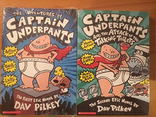 Captain Underpants 2 Book Set (Novels 1-2): 9780545230834: Books ...