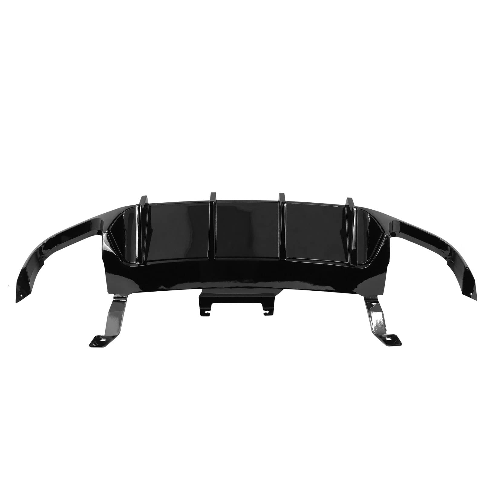 Black ABS Diffuser Splitter For 2010-2014 ABS Rear Bumper Lip Splitter ...