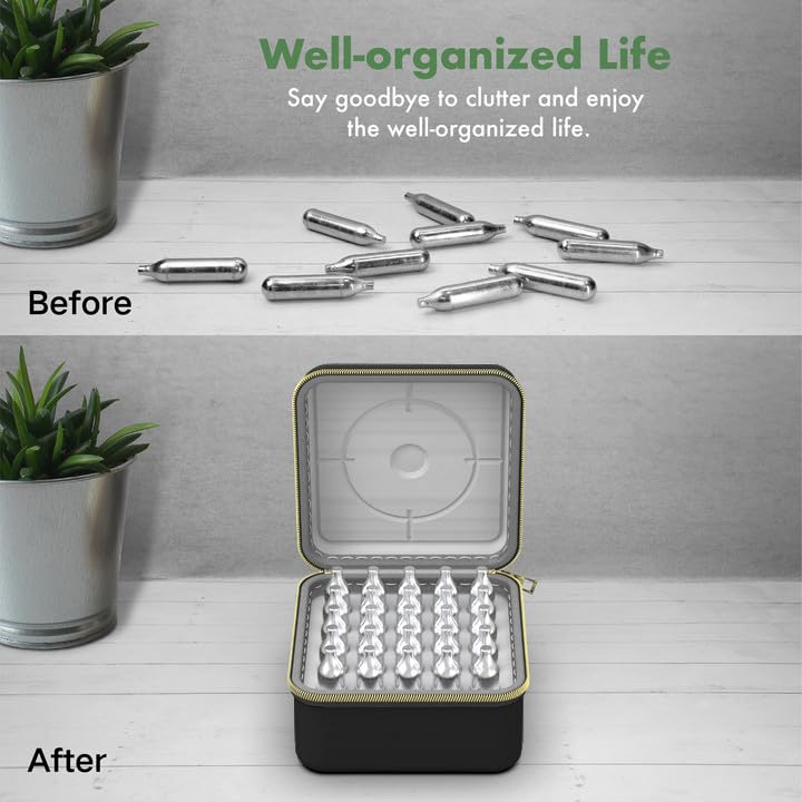 Snapklik.com : SHBC 12g CO2 Cartridges Case - Black Silent Travel ...