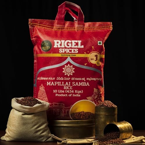 Amazon.com : Mappillai Samba Red Rice (10 Lbs) | 12+ MONTHS AGED ...
