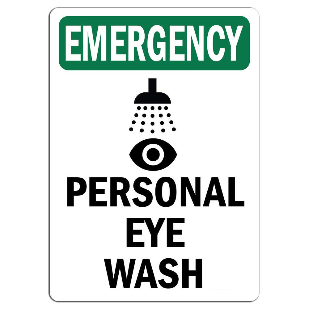 Buy Emergency Sign - Personal Eyewash Station Inside with Symbol Label ...