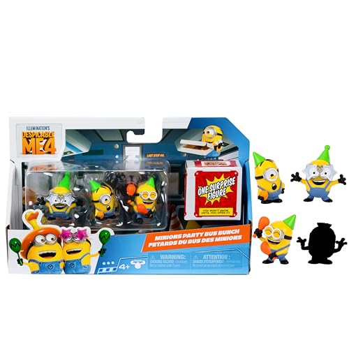 Snapklik.com : Despicable Me 4-4 Figure Packs Party Bus Bunch 2 Inch ...