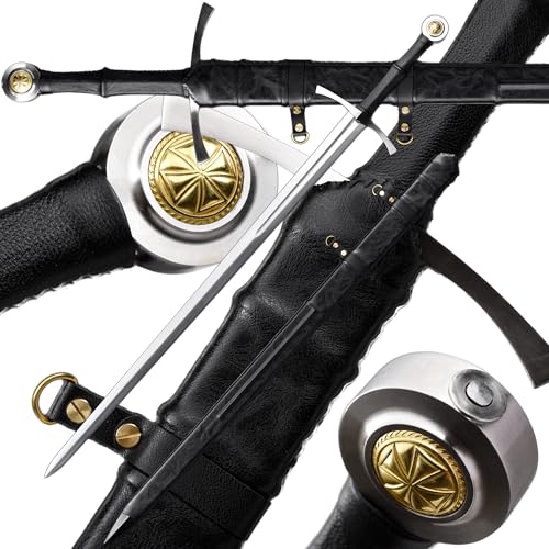 Handmade 5160 Spring Steel Crusader Sword, 49 Inch Long, Double-Handed ...