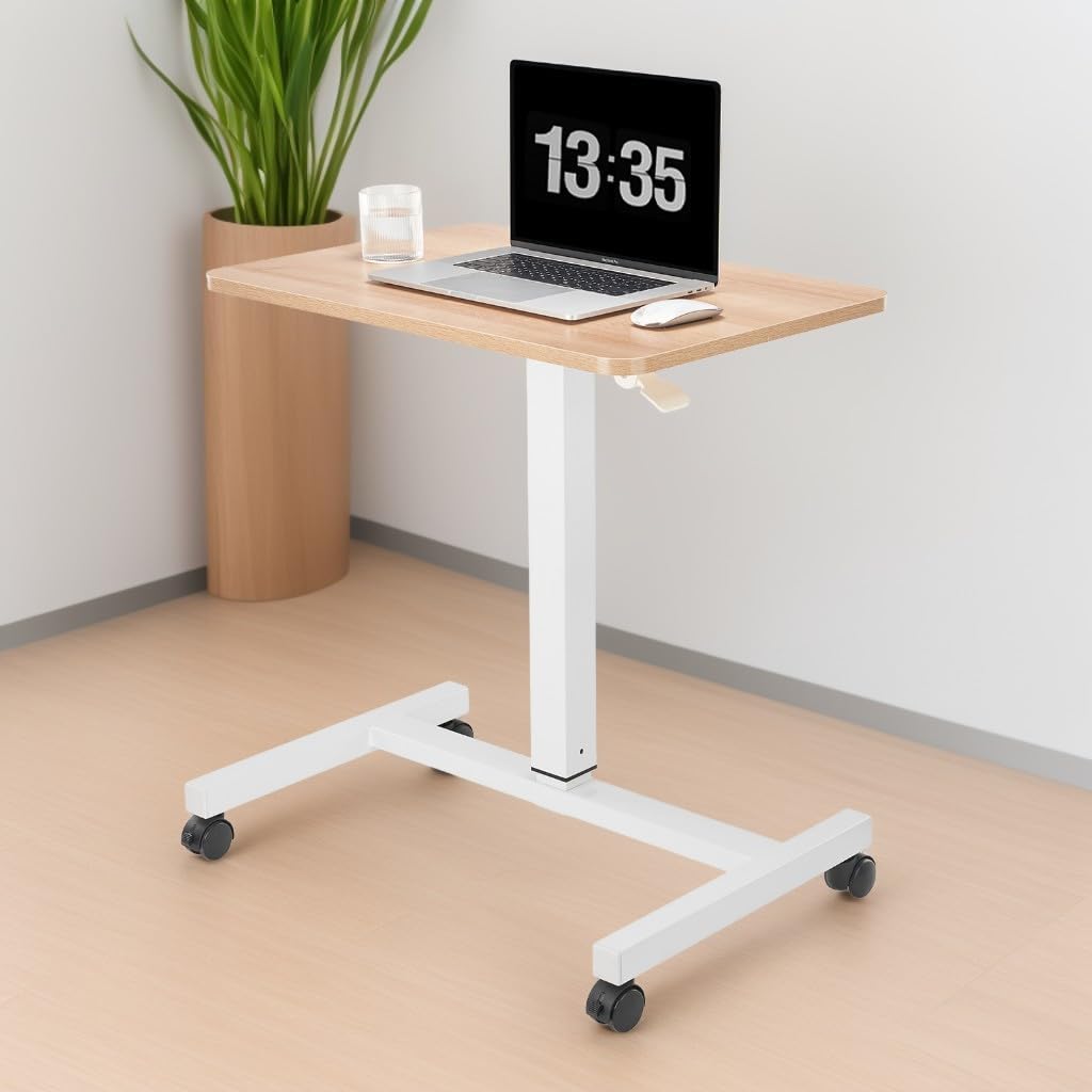 Amazon.com: CLATINA Height Adjustable Mobile Laptop Desk Cart ...