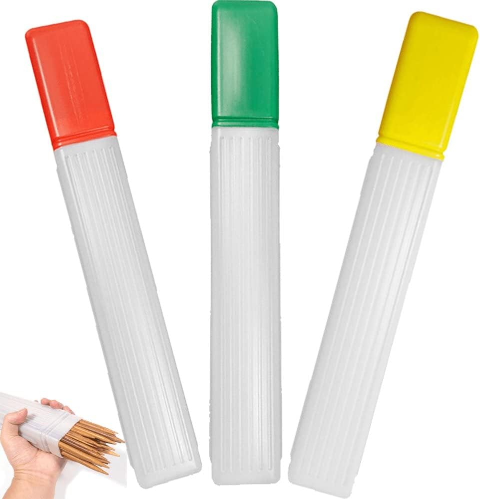 3pcs Large Transparent Plastic Knitting Needle Pin Storage Case Tube ...