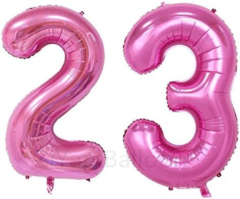 Amazon.com: ZIYAN 40 Inch Giant 27th Pink Number Balloons,Birthday ...