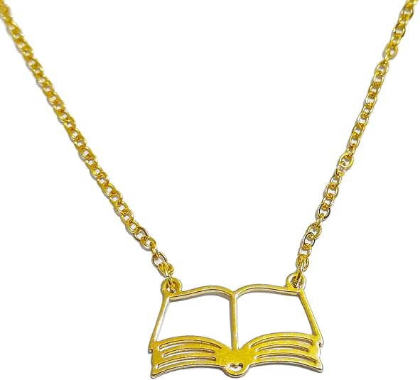 Amazon.com: Book Necklace Book Lovers Bookworm Gifts Reading Book Club ...