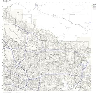 Amazon.com : Pasadena, CA ZIP Code Map Laminated : Prints : Office Products